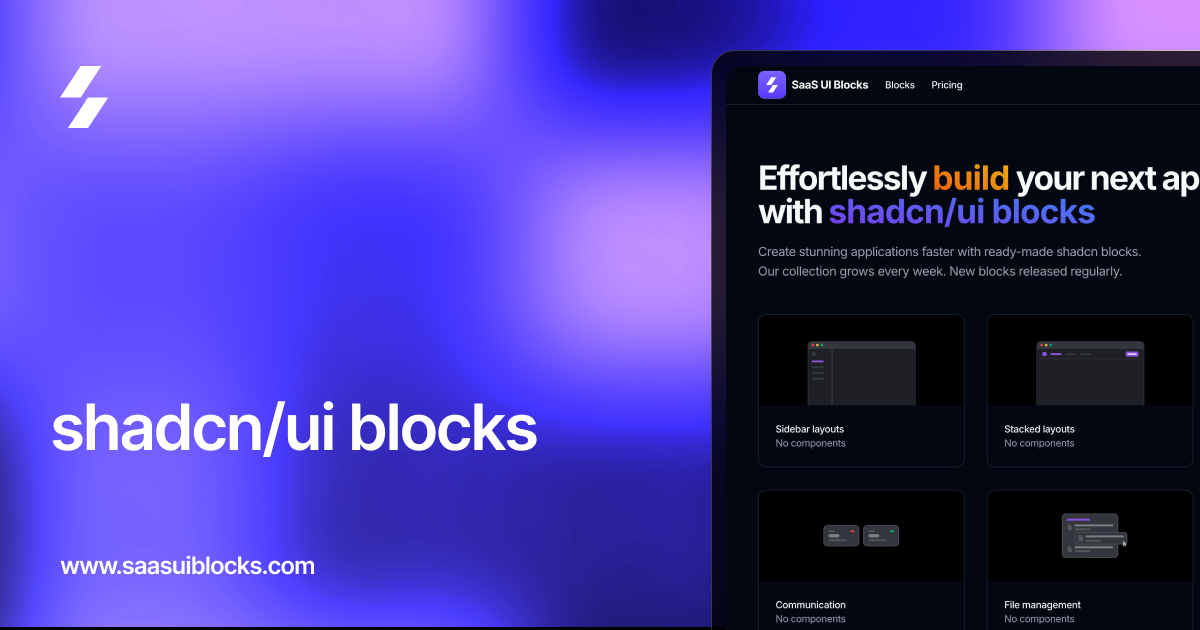 UI Component Blocks & Templates | SaaS UI Blocks | SaaS UI Blocks